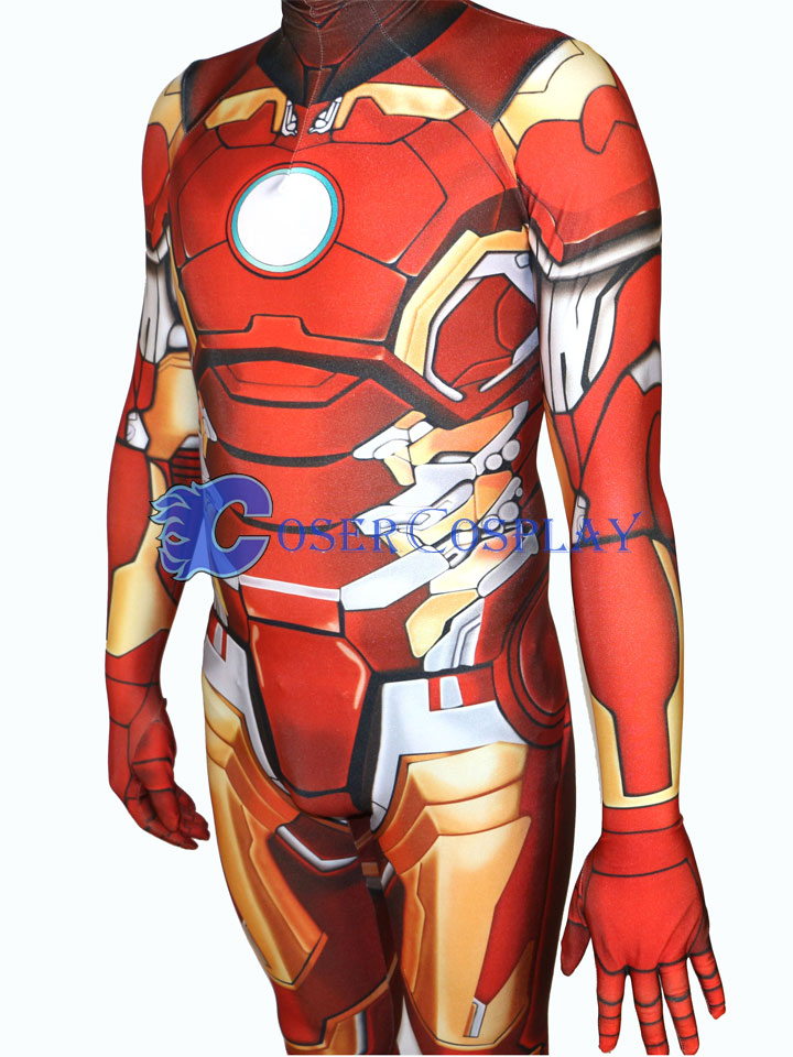 Tony Stark Iron Man Cosplay Costume Zentai Halloween